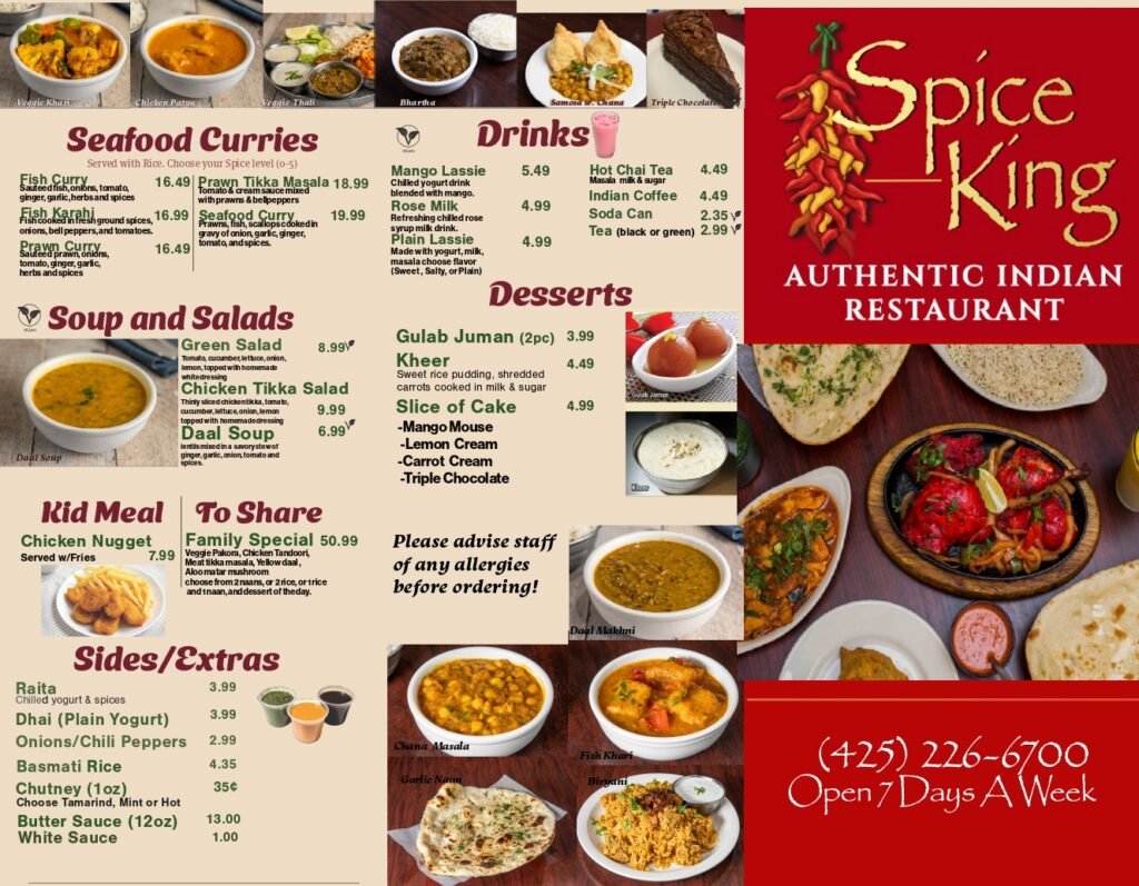 MENU – Spice King Renton